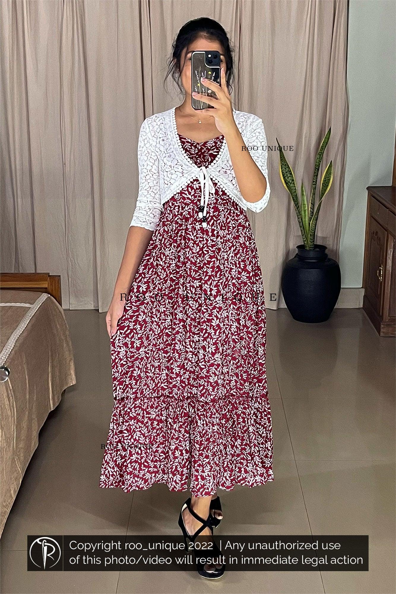 Front Tied White Net Shrug Only – ROO CLOTHING