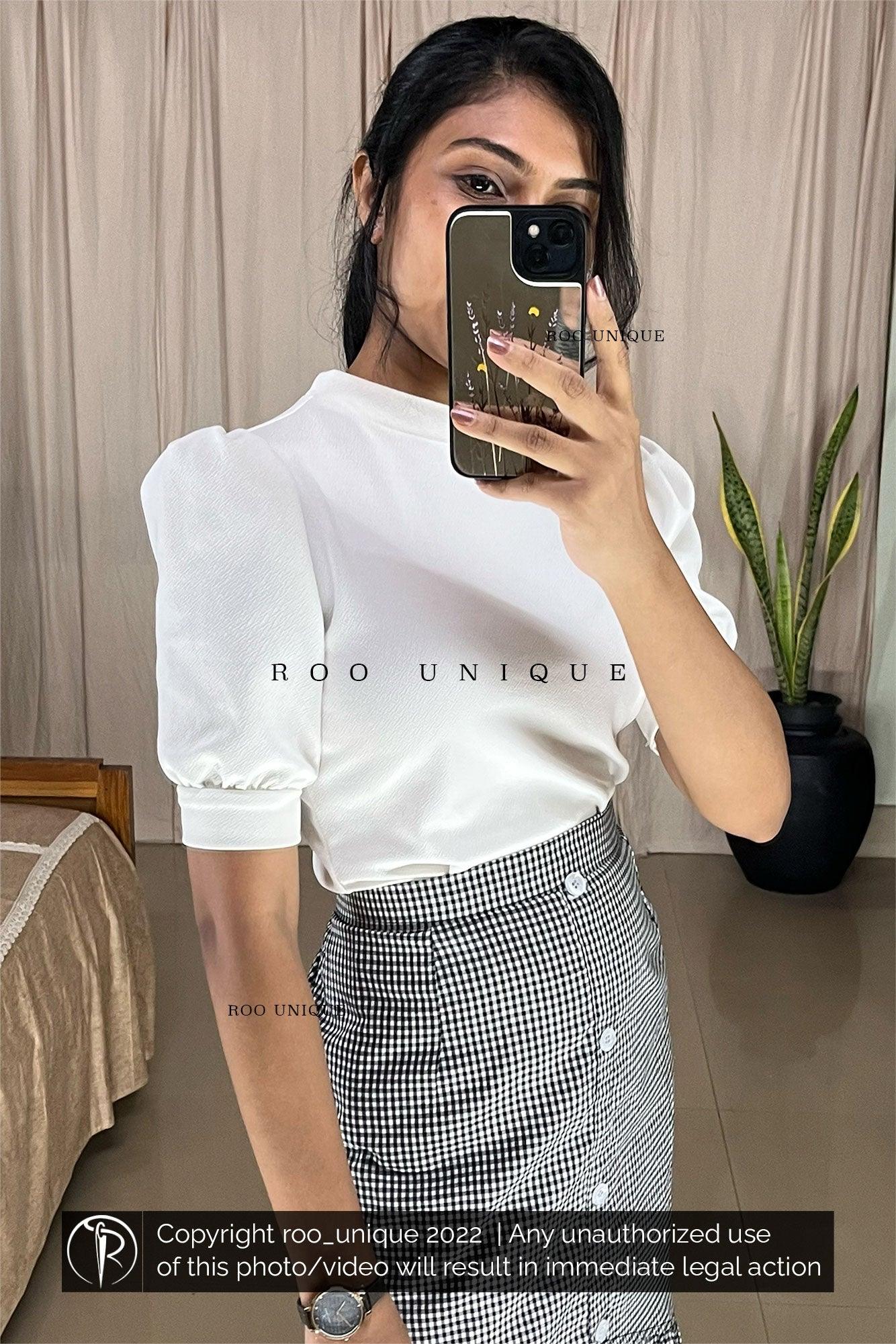 Black And White Check Skirt Only – ROO CLOTHING